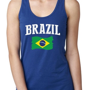 Brazil Women Tops Next Level Racerback Tank Top - Etsy