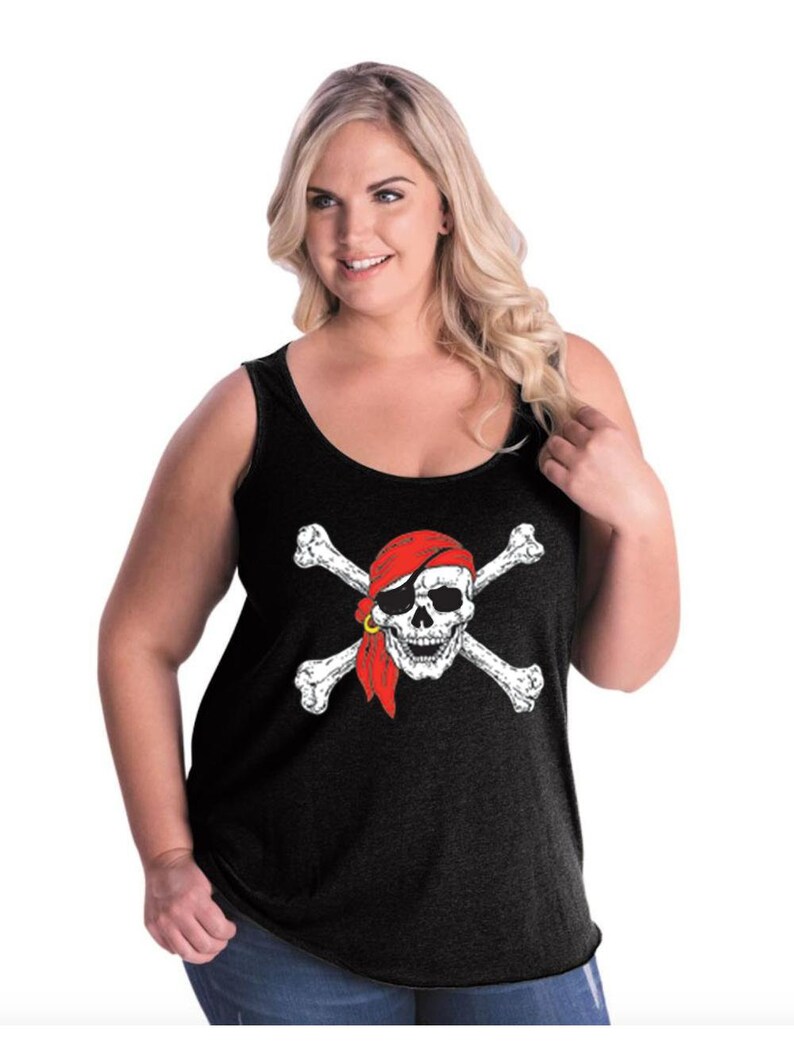 Pirate Costume Jolly Roger Skull Crossbones Women Curvy Plus | Etsy