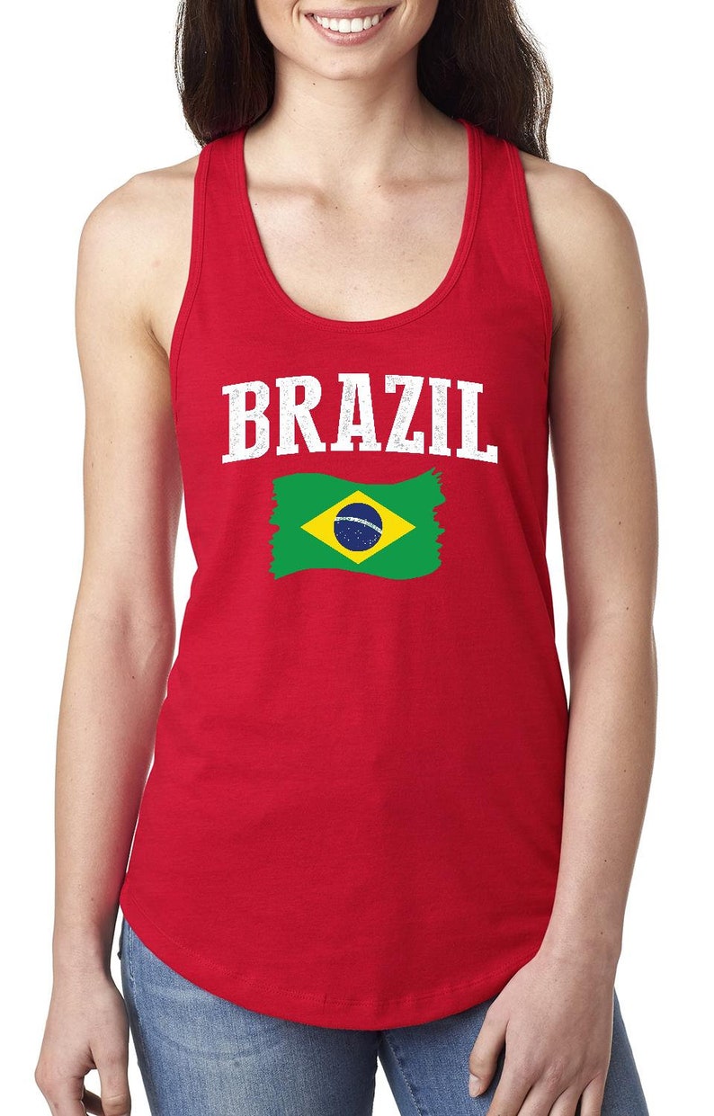 Brazil Women Tops Next Level Racerback Tank Top - Etsy