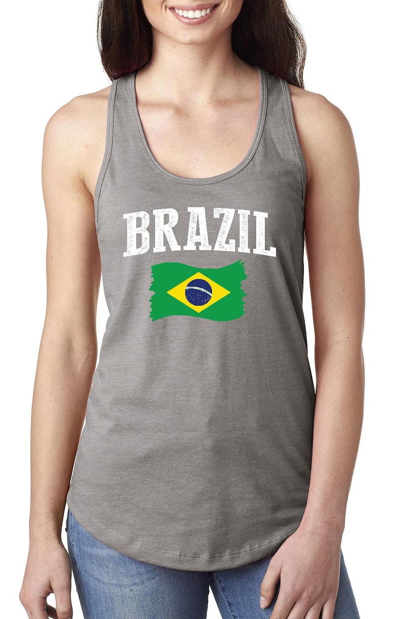 Brazil Women Tops Next Level Racerback Tank Top - Etsy