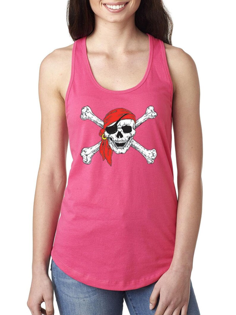 Pirate Costume Jolly Roger Skull Crossbones Women Tops Next | Etsy