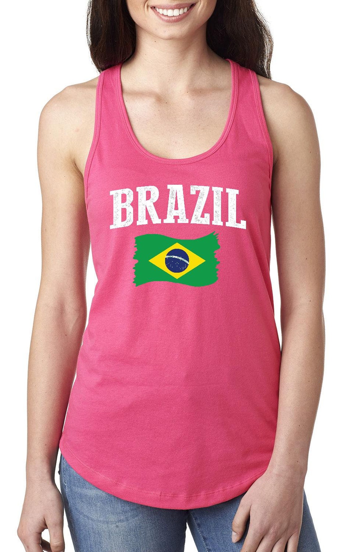 Brazil Women Tops Next Level Racerback Tank Top | Etsy