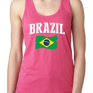 Brazil Women Tops Next Level Racerback Tank Top - Etsy