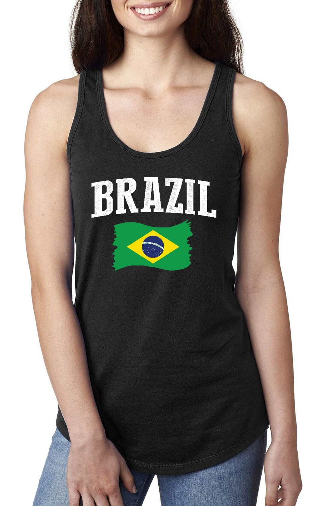 Brazil Women Tops Next Level Racerback Tank Top - Etsy