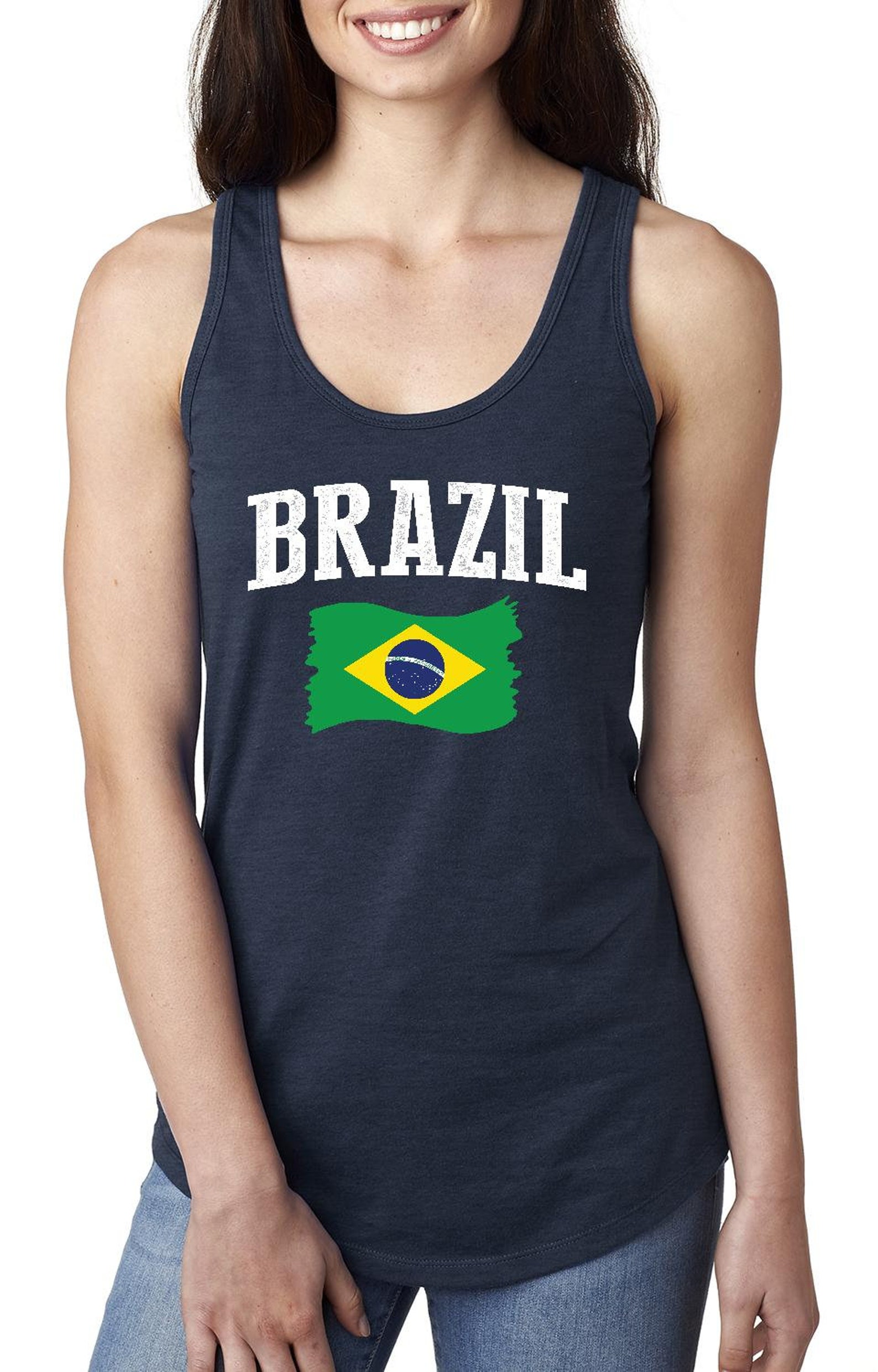 Brazil Women Tops Next Level Racerback Tank Top | Etsy