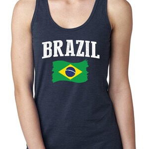 Brazil Women Tops Next Level Racerback Tank Top - Etsy