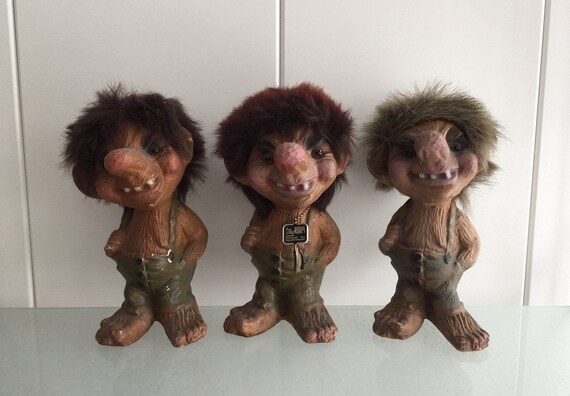 Nyform troll retro handmade boy vintage statue beeldje | Etsy