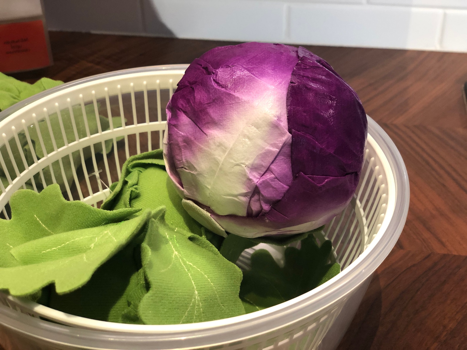 Artificial Cabbage Plastic Fake Vegetables Food Green Home Decor Fake ...