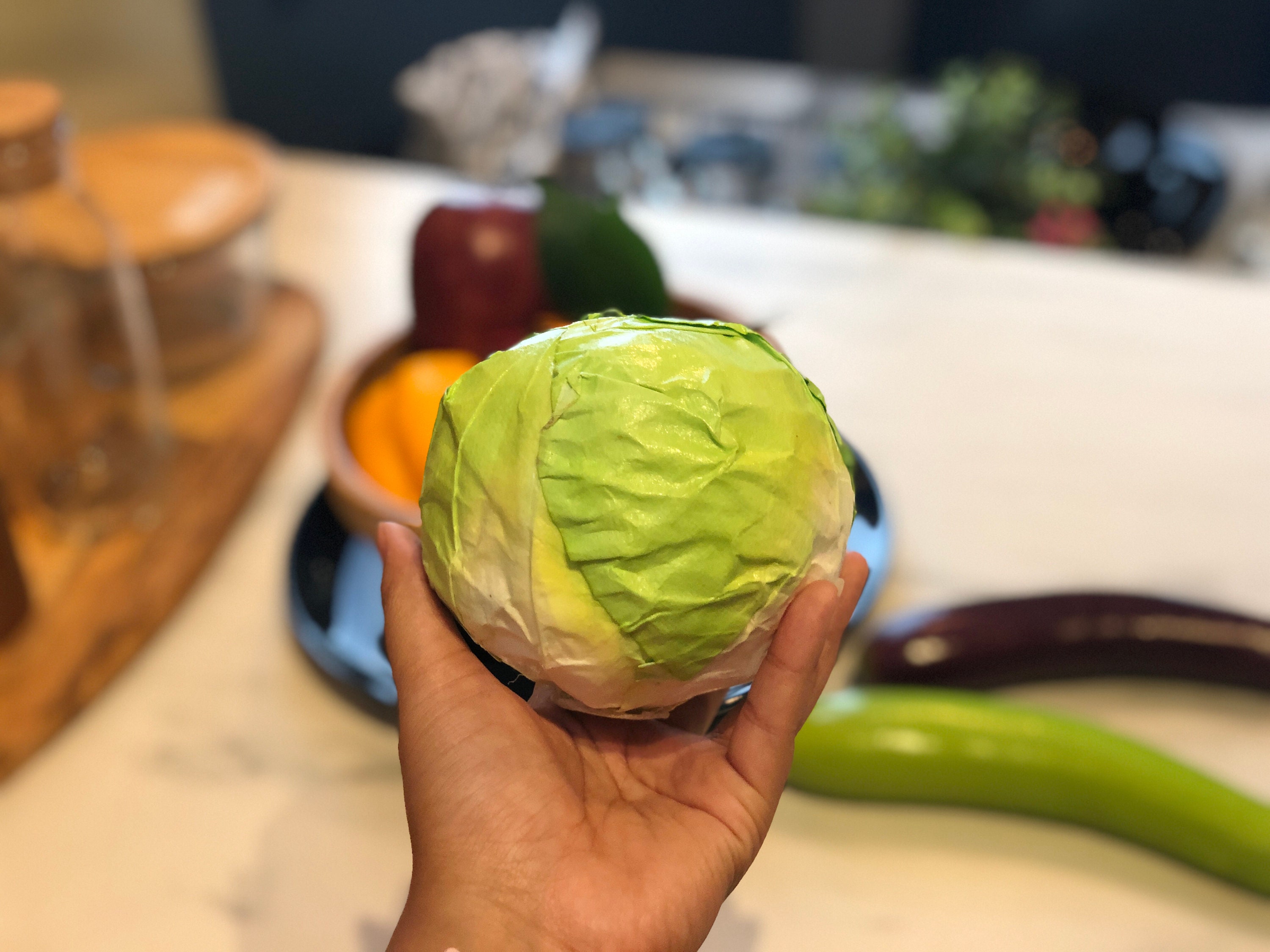 Artificial Cabbage Plastic Fake Vegetables Food Green Home Decor Fake ...