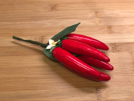 Fake Chili Chilli Artificial Red Plastic Fake Vegetables Fake - Etsy