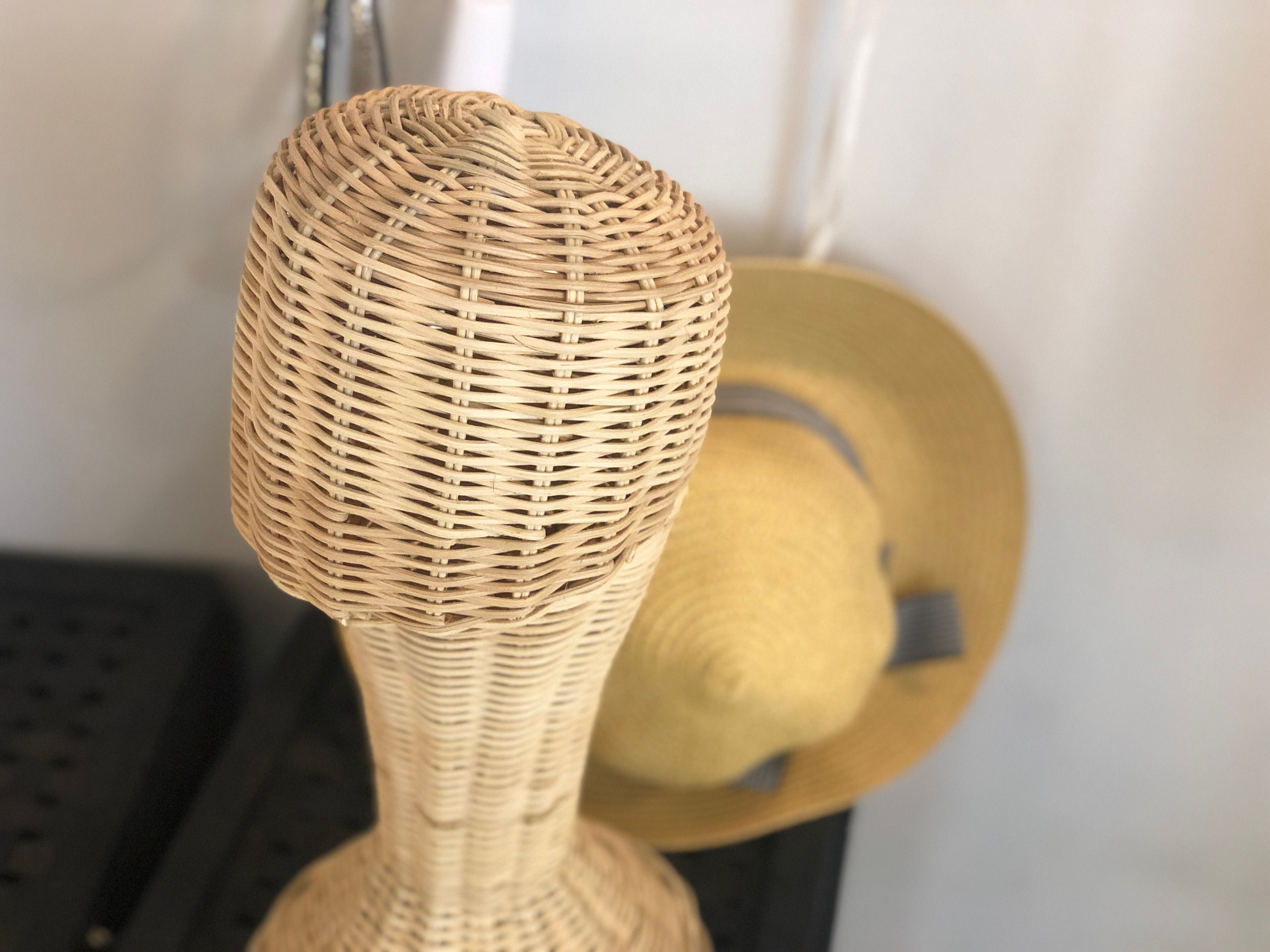 Mannequin Head Display Rattan Large Size for Wigs Hair Light Weight ...