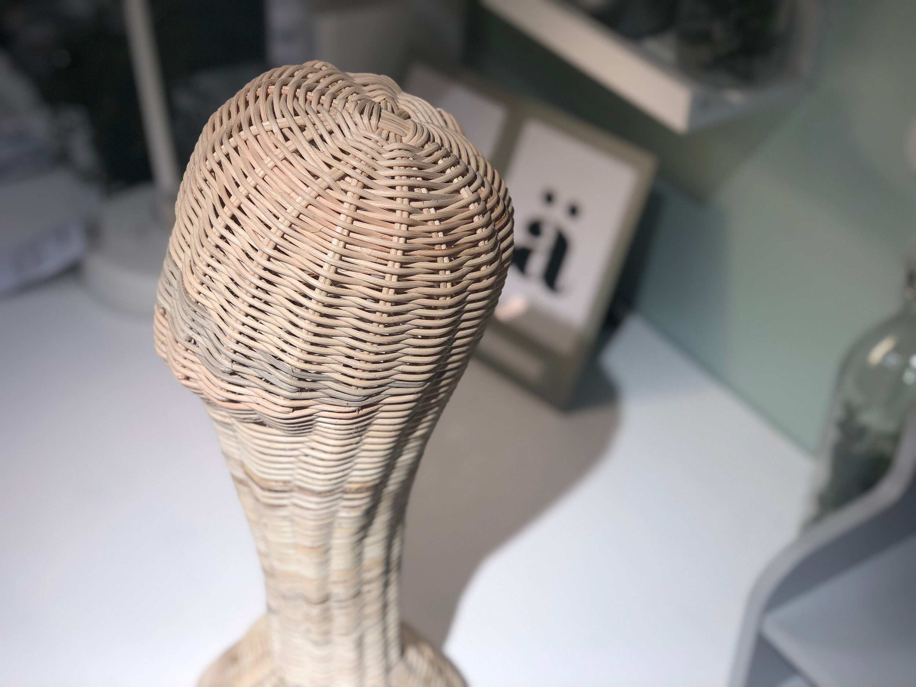 Extra Large Mannequin Head Display Rattan Size for Wigs Hair Light ...