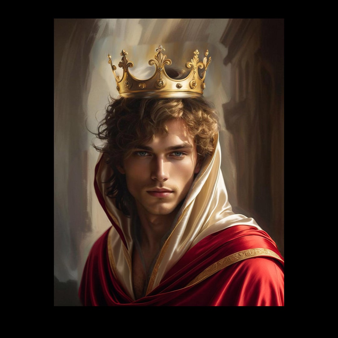 Gay Art King Fantasy Art Young Fit Male King Prince - Etsy