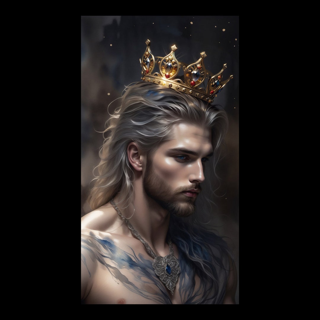 Gay Art King Fantasy Art Young Fit Male King Prince - Etsy