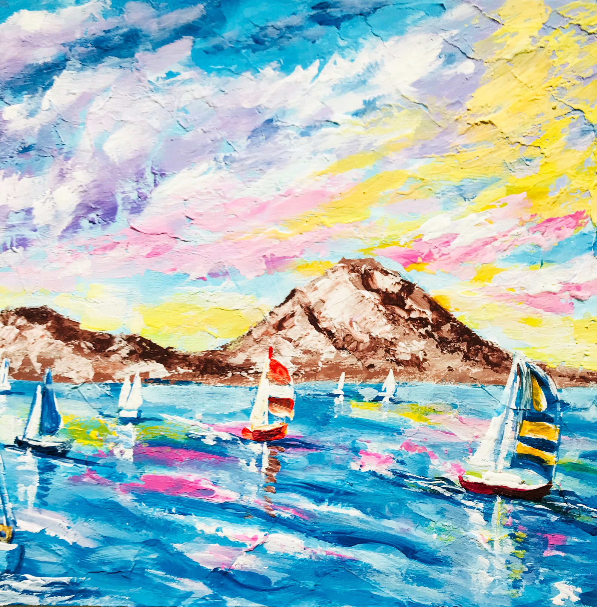 Colorful Sailboat Paintings