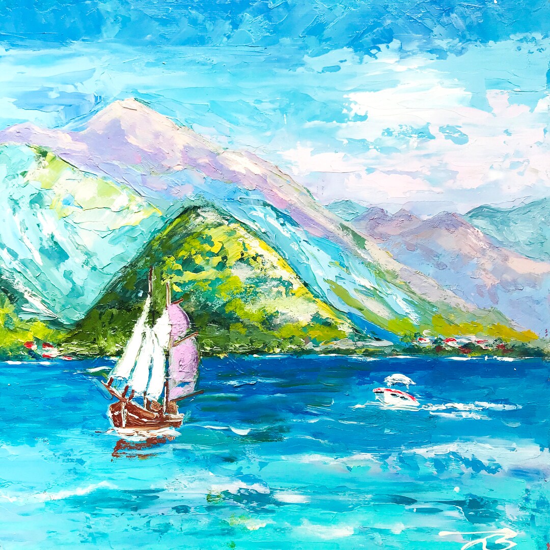 Mediterranean Painting Seascape Wall Art Original Oil Painting ...