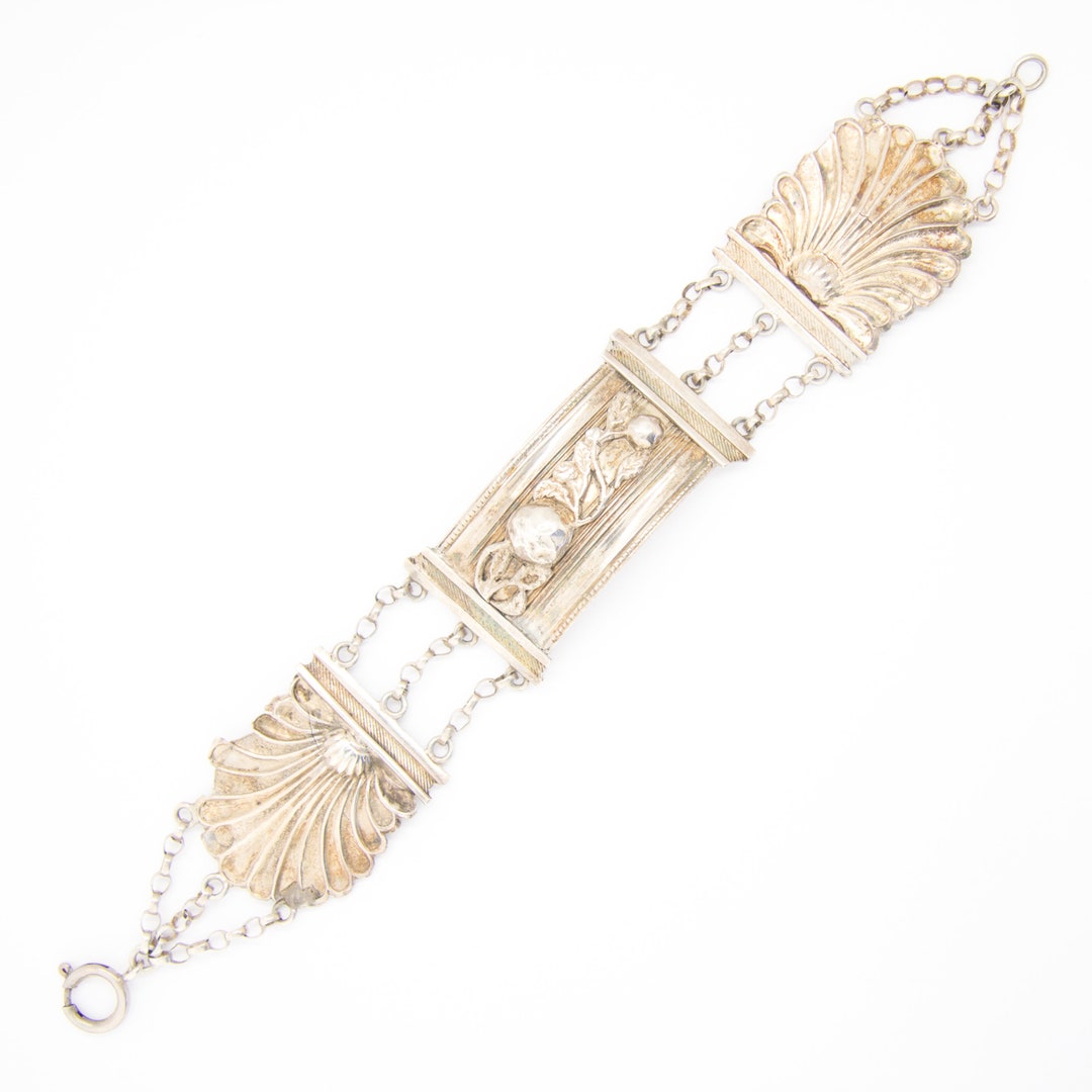 Antique Bible Clasp Link Bracelet, Made From Silver Bible Clasps ...