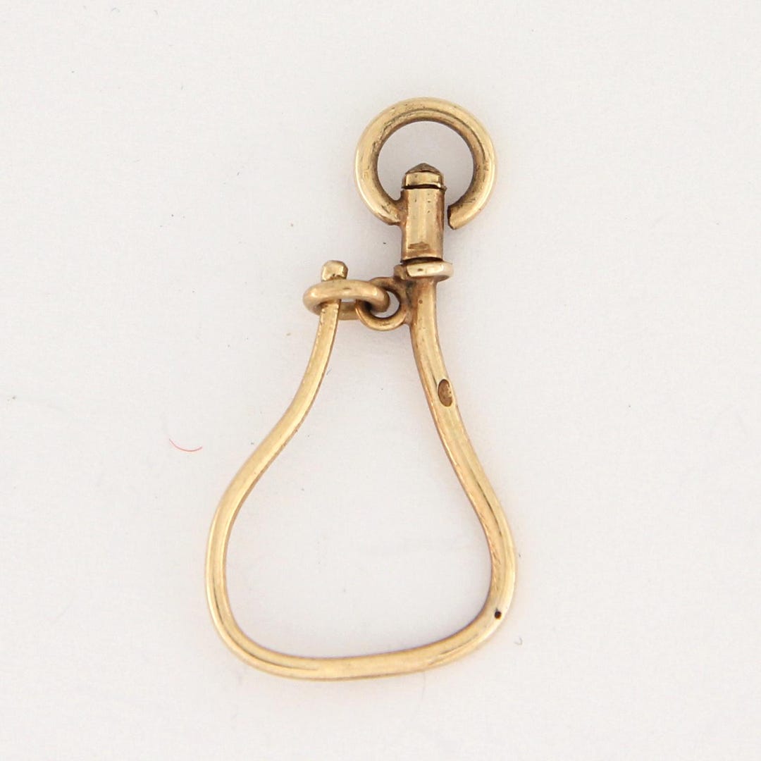 Victorian 14k Gold Shepard's Hook Pendant, 26 Mm Gold Shepard's Hook ...