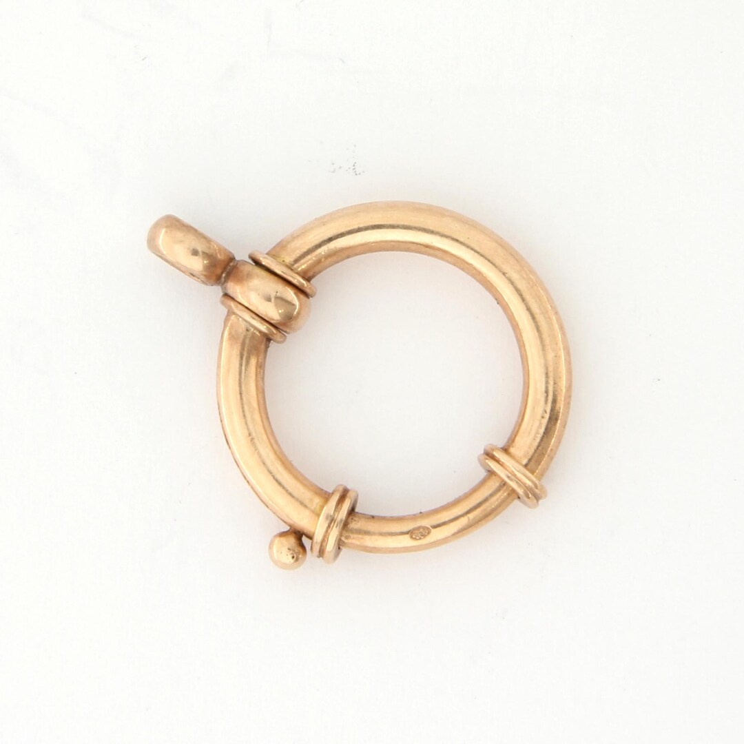 Antique 14k Gold Large Bolt Clasp, Antique Gold Spring Ring, Antique ...
