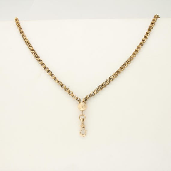 Antique Victorian gold guard chain 45'' , Extra long … - Gem