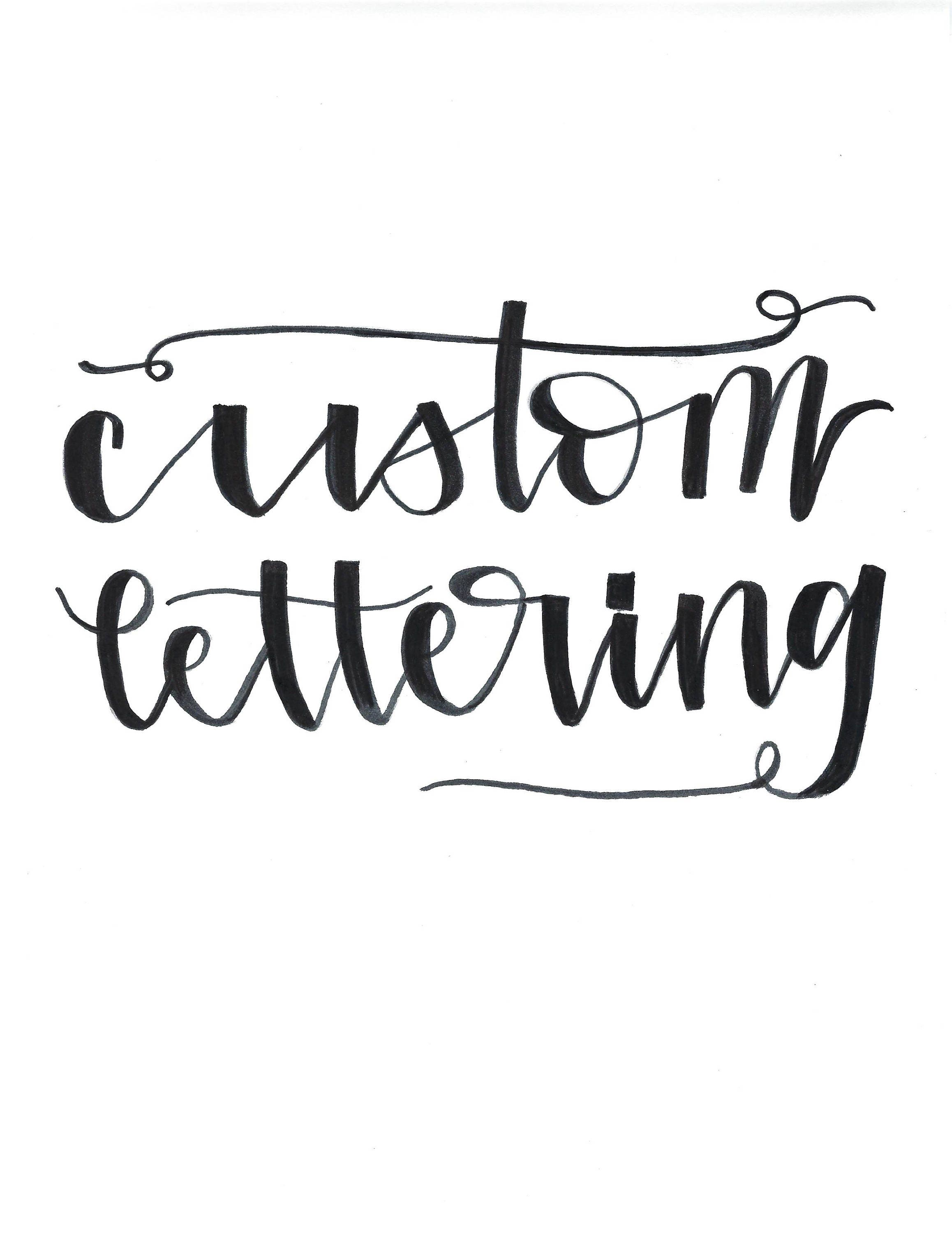 Custom Hand Lettering Print - Etsy