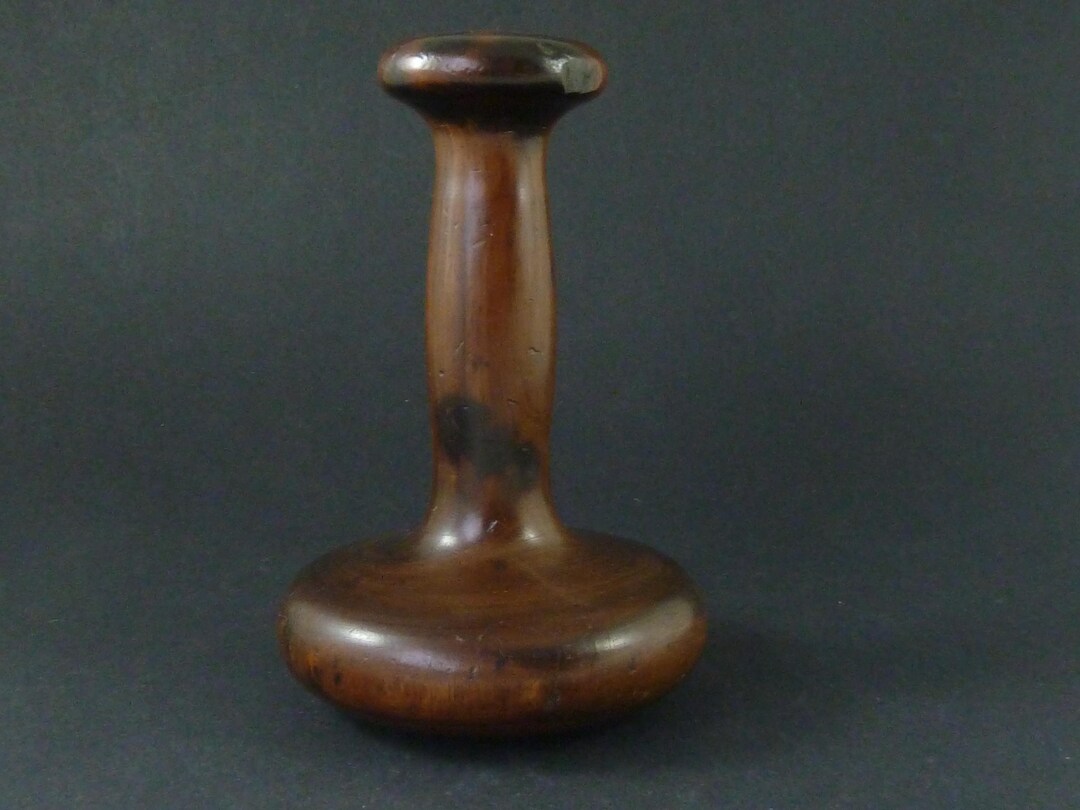 Turned Lignum Vitae Linen Smoother Burnisher Slickenstone Saddlers ...