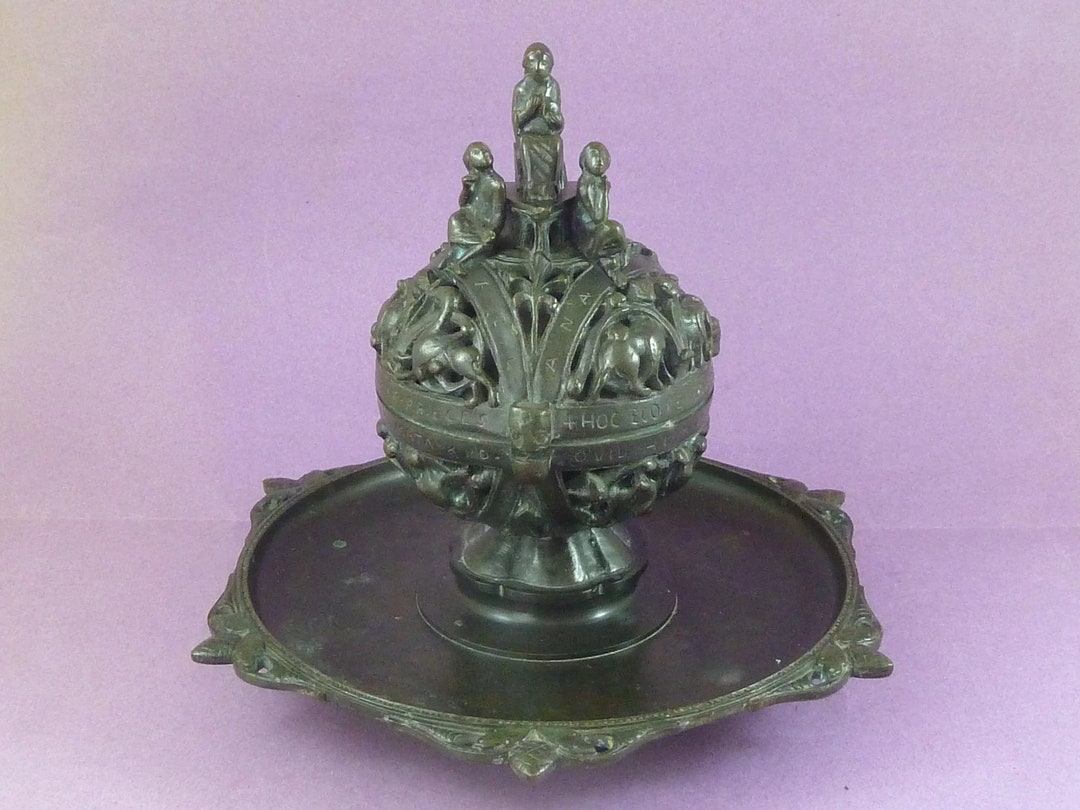 Bronze Inkwell Medieval Censer Gothic Revival Antique - Etsy