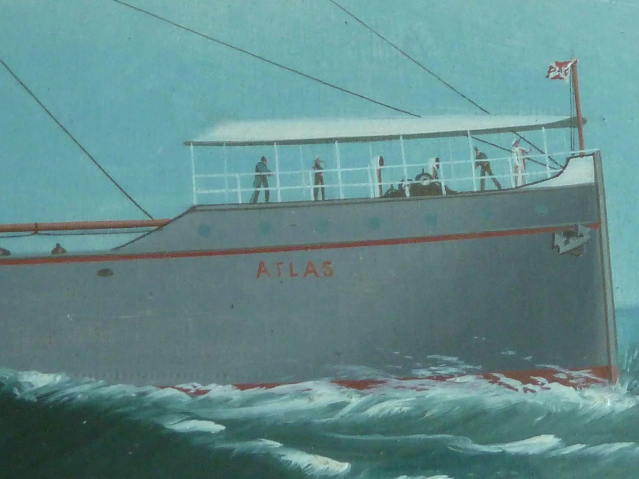 SS Atlas Hartlepool Ship Portrait Chinese School Oil Painting - Etsy