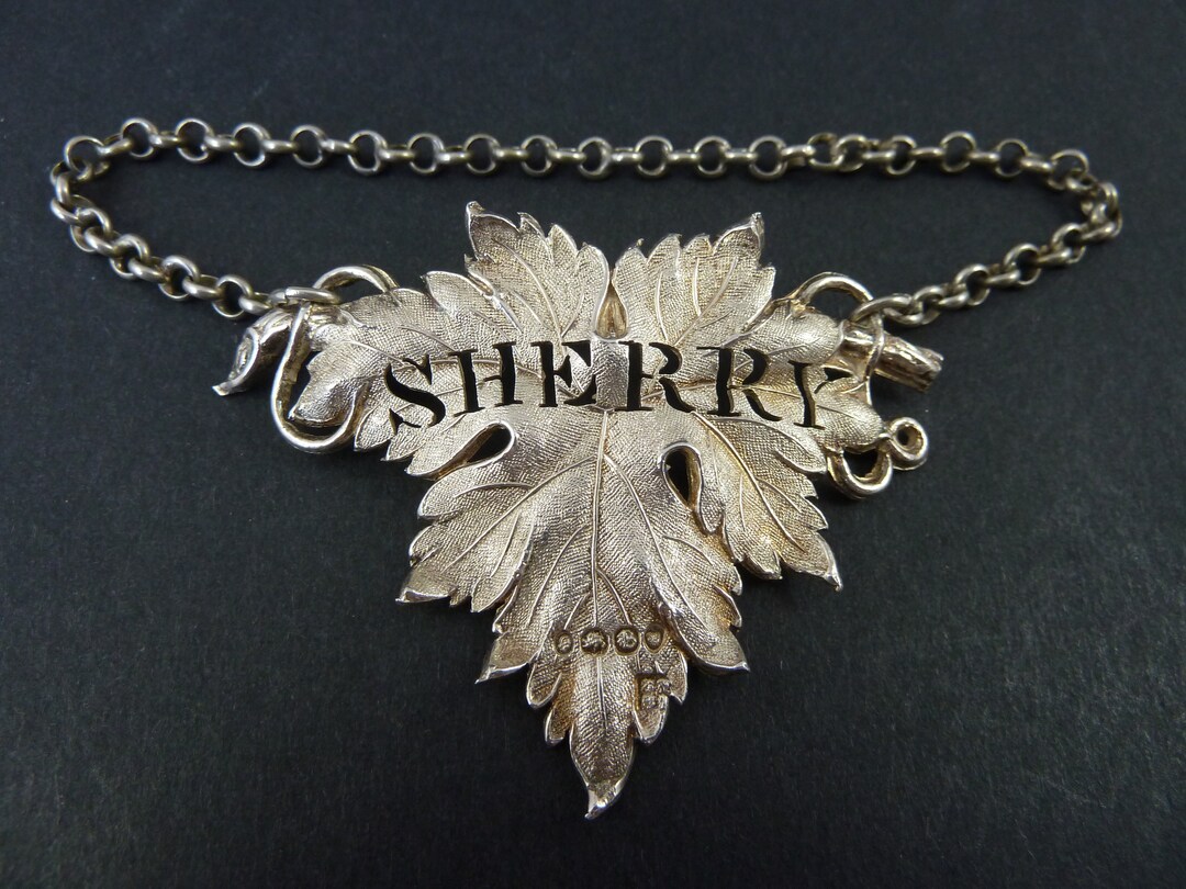 1837 Sherry English London Hallmarked Solid Silver Decanter Bottle Wine ...