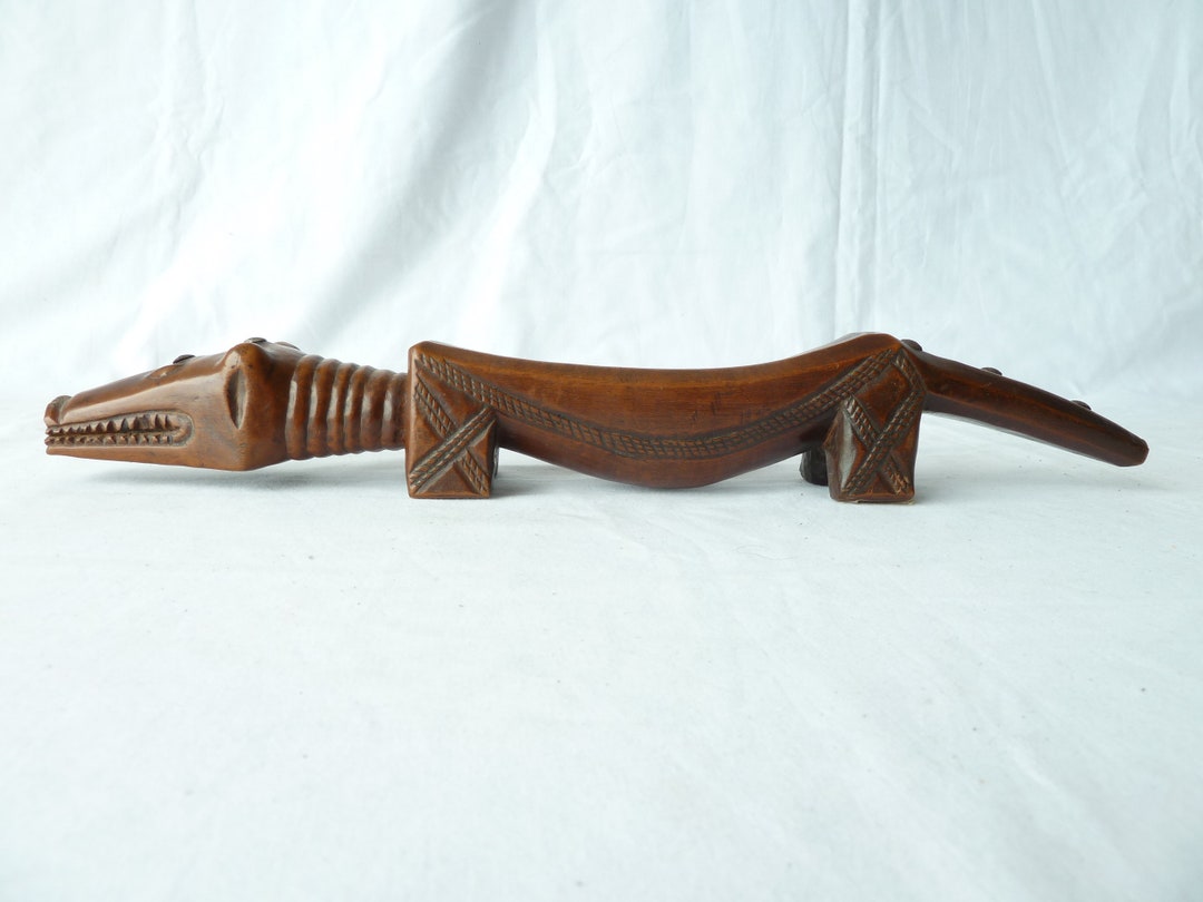 Southeast Asia Coconut Scraper Grating Stool Crocodile Tribal Art ...