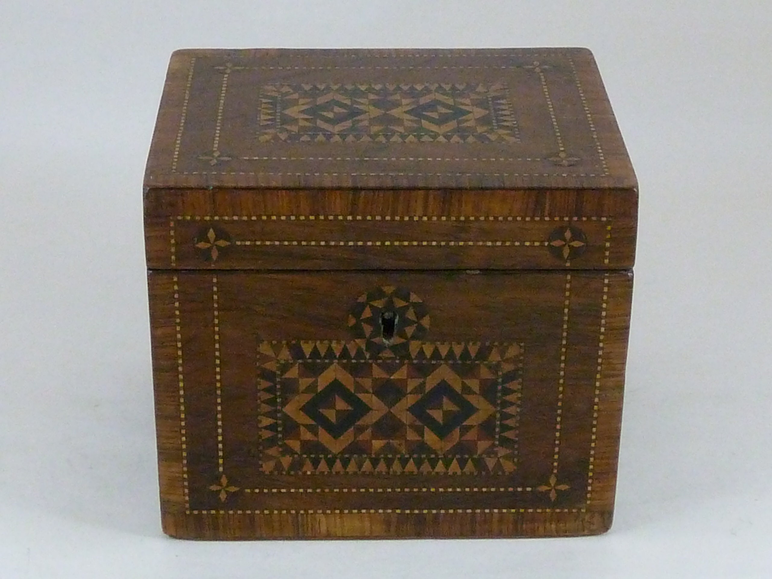 Victorian Tunbridge Ware Rosewood Mosaic Tea Caddy Box English - Etsy UK
