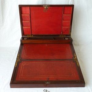 Victorian Writing Slope Letter Rack Double Opening Portable Desk ...
