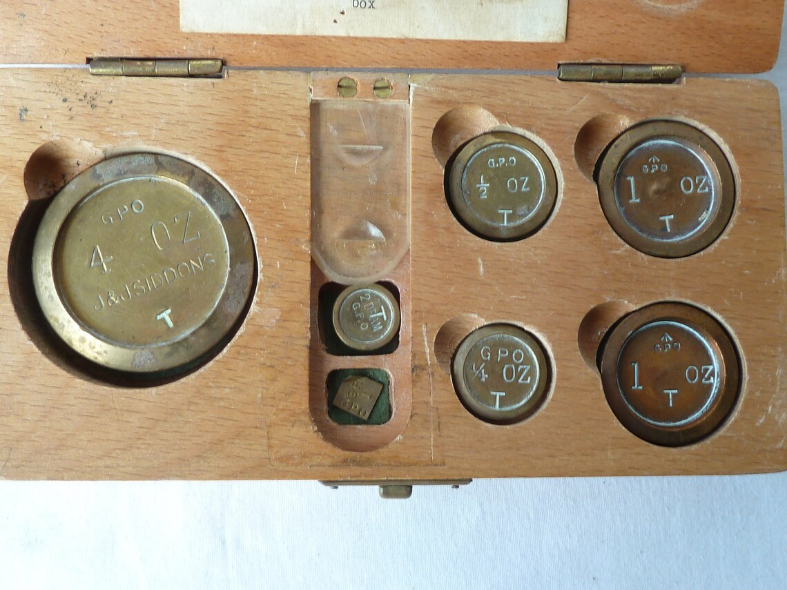 Boxed Set Test Weights Ounce OZ Post Office Postal Letter Scales ...