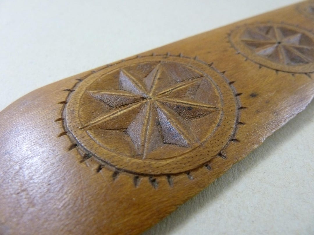 Corset Stay Busk Welsh Treen Folk Art Love Token Hand Carved Sycamore ...