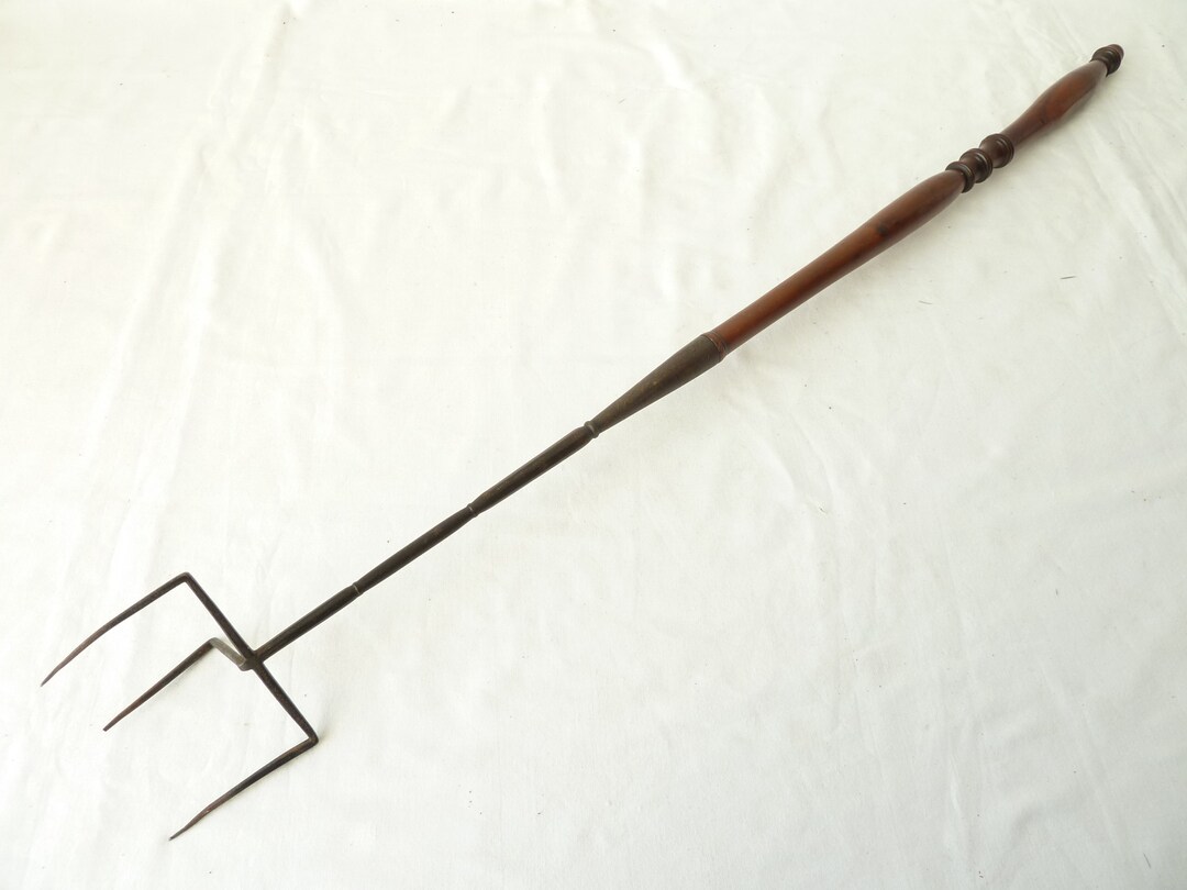 Georgian Steel Yew Wood Toasting Fork Flesh Wrought Iron Antique - Etsy