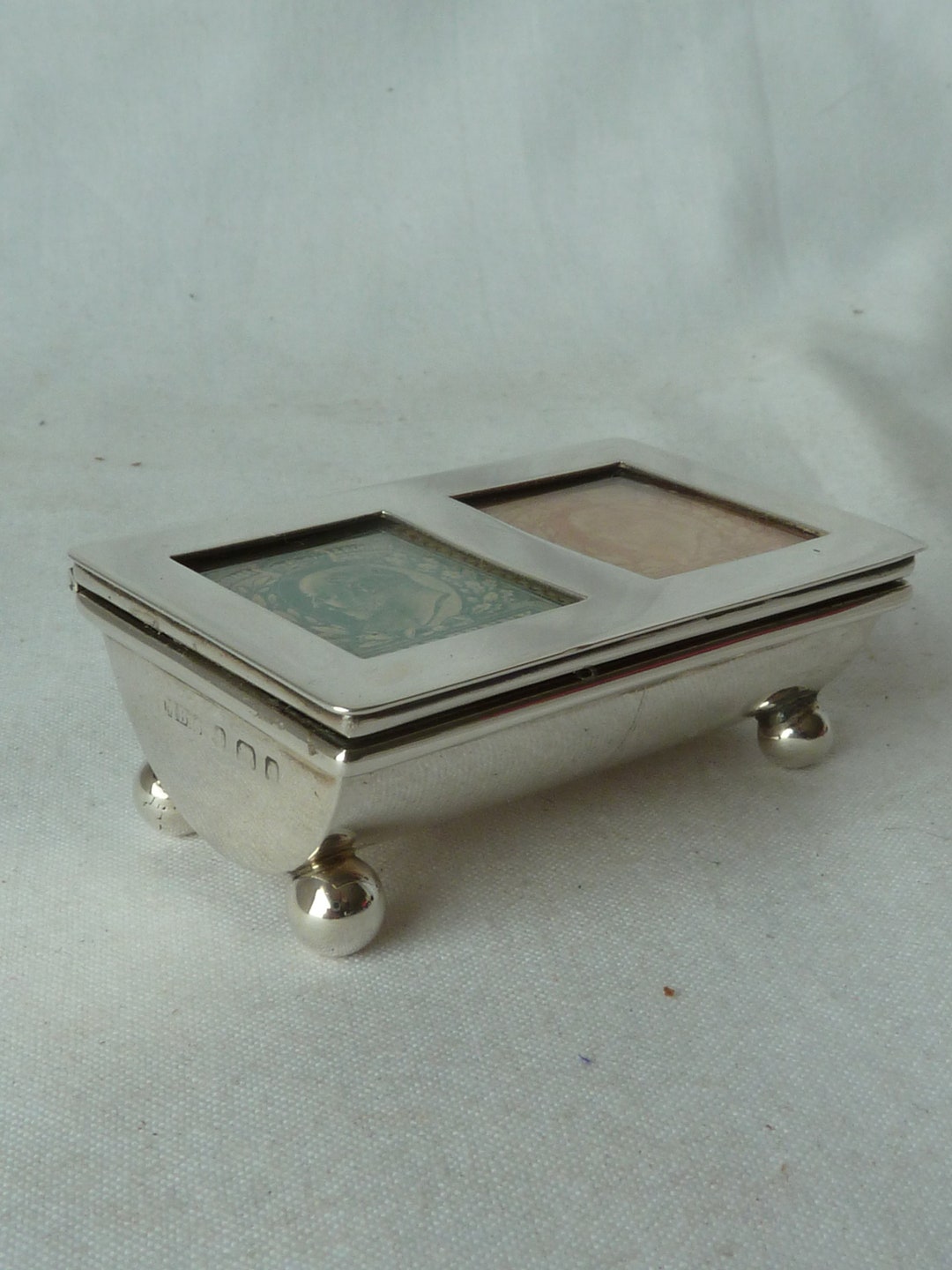 Edwardian Double Postage Stamp Case Box 1903 Sterling Silver - Etsy
