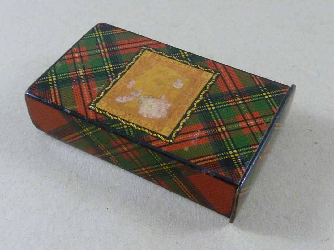 Victorian Stuart Tartanware One Penny Postage Drawer Double Stamp Case ...