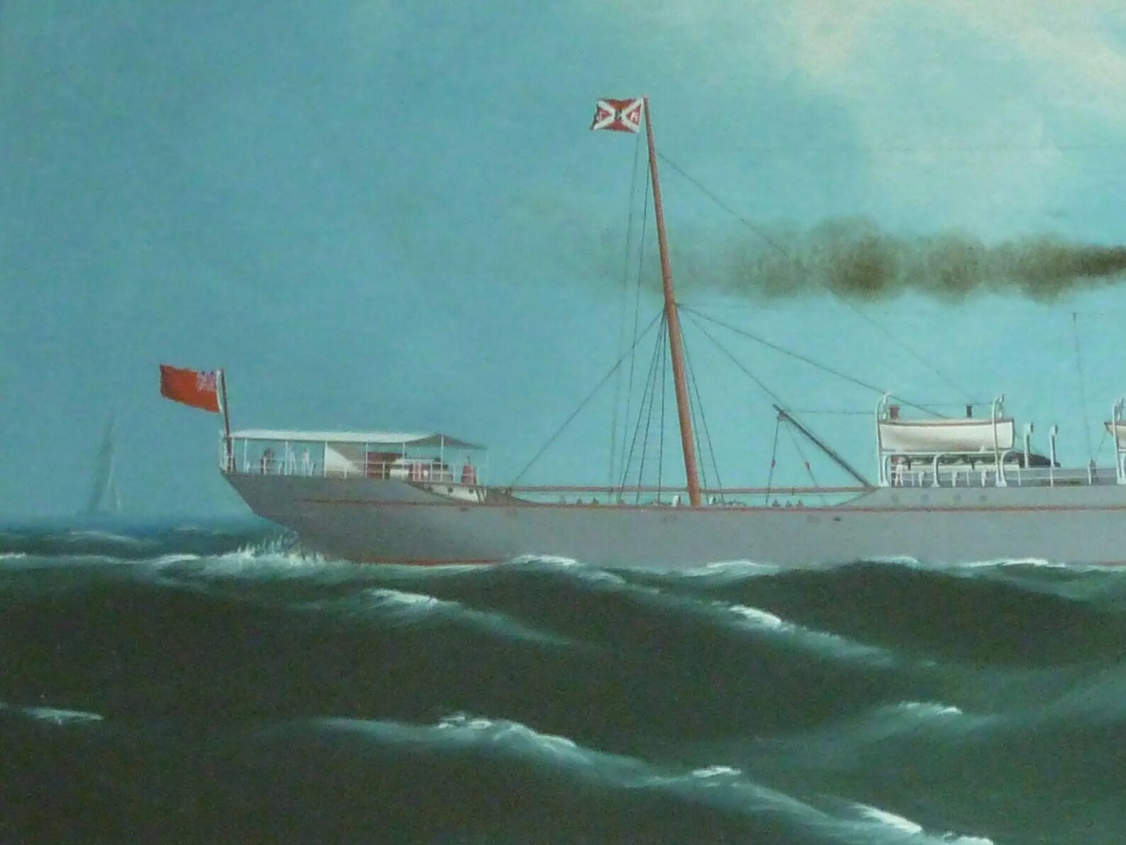 SS Atlas Hartlepool Ship Portrait Chinese School Oil Painting - Etsy