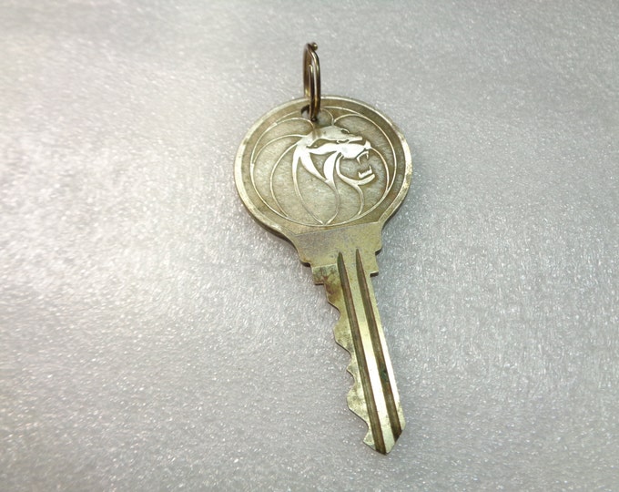 Vintage Old Large MGM Grand Lion Hotel Room Key Las Vegas NV Room ...