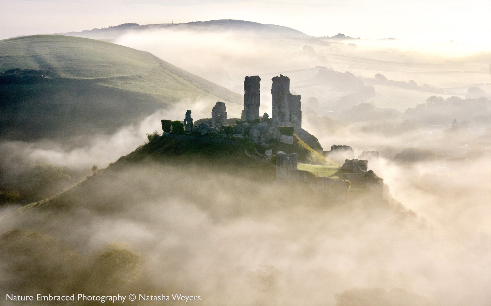 Corfe Castle in the Mist - Etsy
