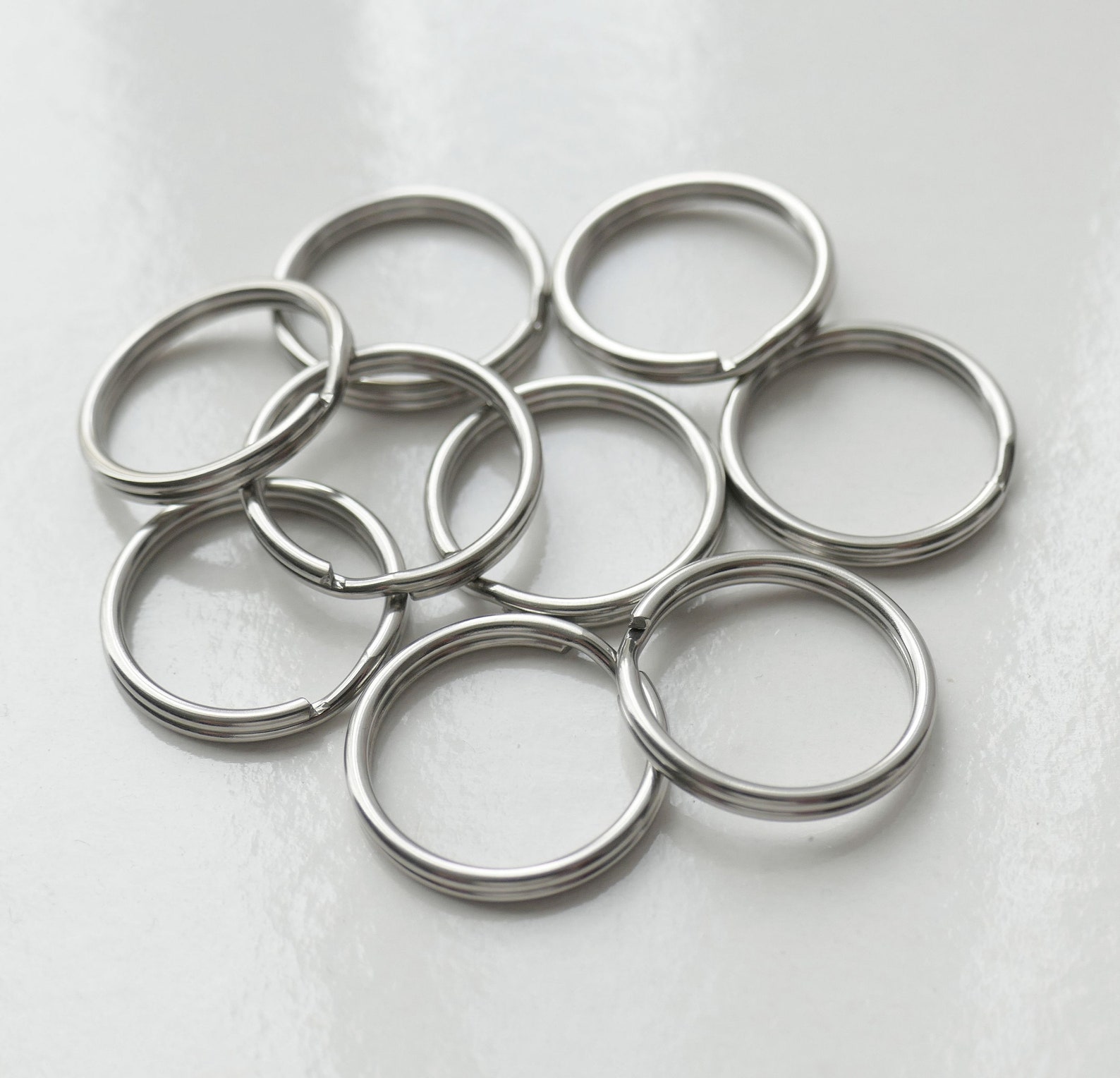 10x Double Loop 304 Stainless Steel 20mm High Quality 16 Gauge Split ...