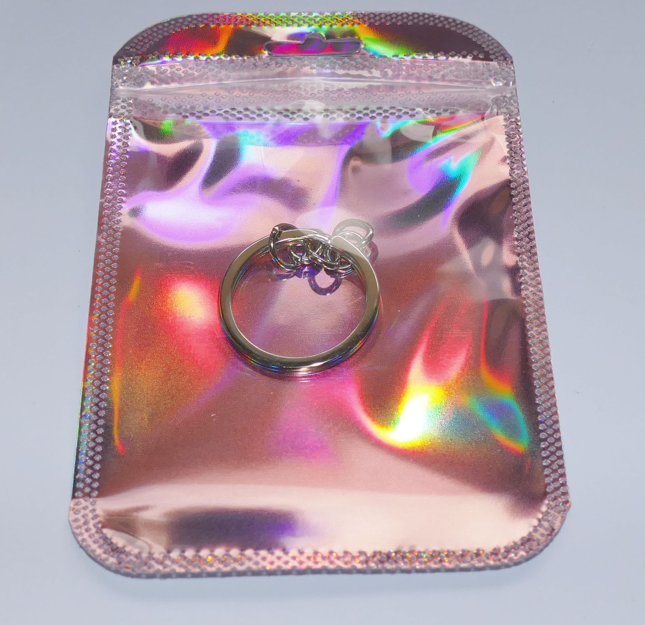 10x Rainbow Plastic Zip Lock Re Closable Gift Bags, Iridescent 8.5cm X ...