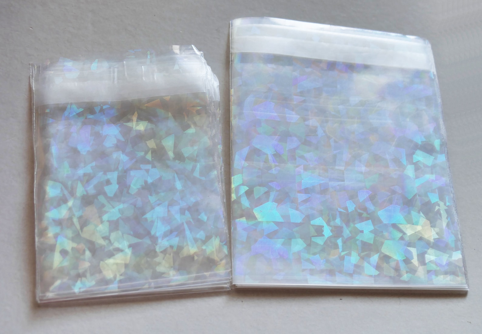 10x Clear Laser Fragment Plastic Self Adhesive Seal Bags, Cello ...