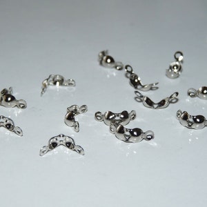20/50/100x Calottes End Clamshell Crimp Bead Tips With Closed Loops ...