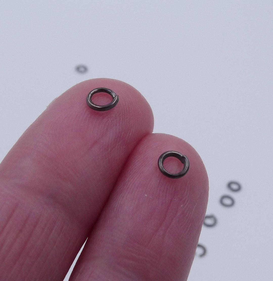 Black Jump Rings, Black Split Rings, 4mm Open Jump Rings, Gun Metal ...