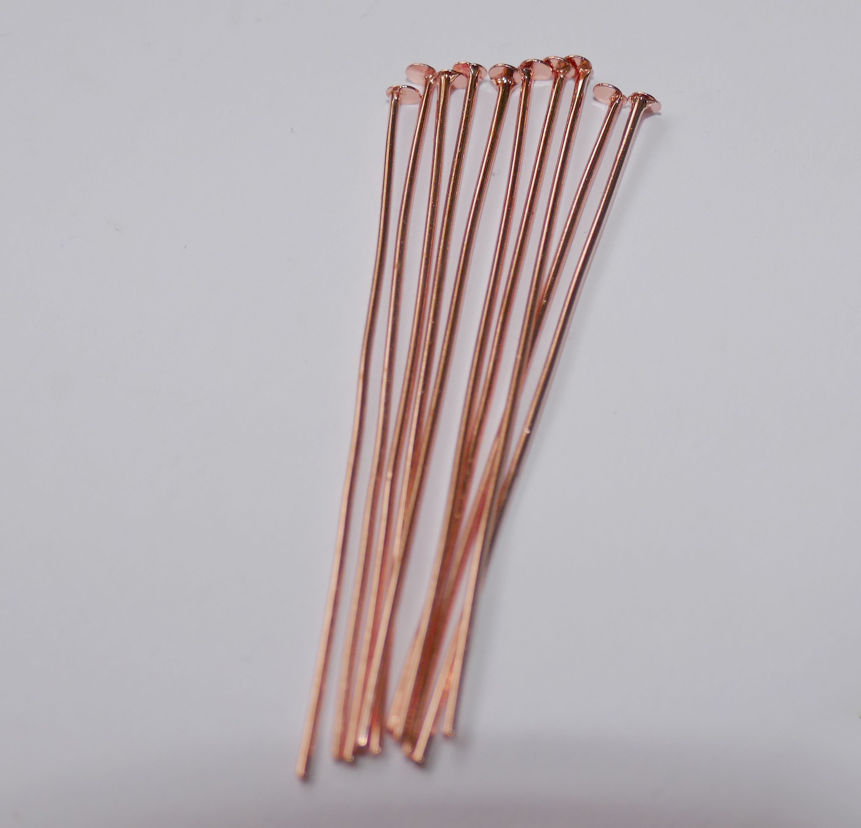 50mm Flat Head Pins, Rose Gold 2 Inch Long Head Pins for Beading ...