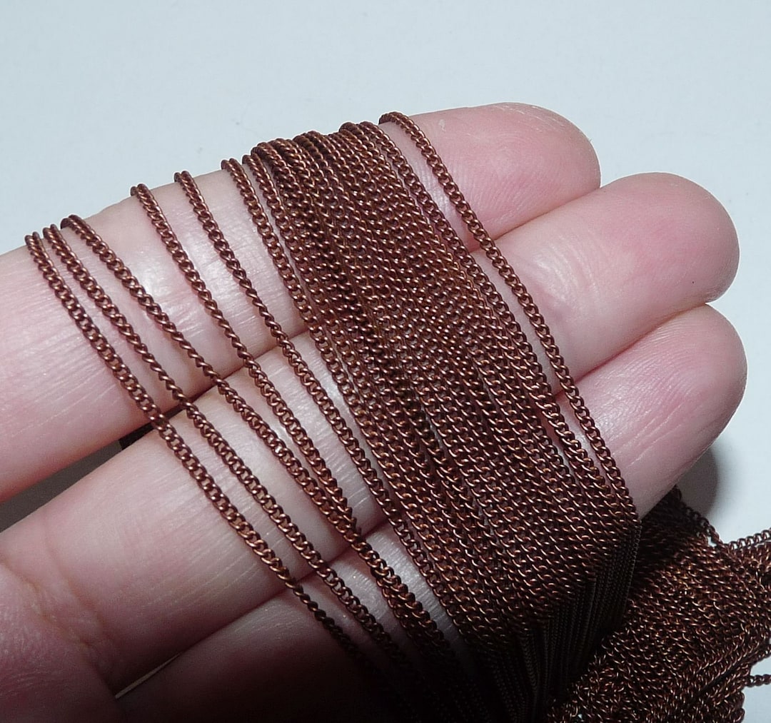 1 Meter Copper Cuban Curb Soldered Link Necklace Chain, 3.3 Feet ...