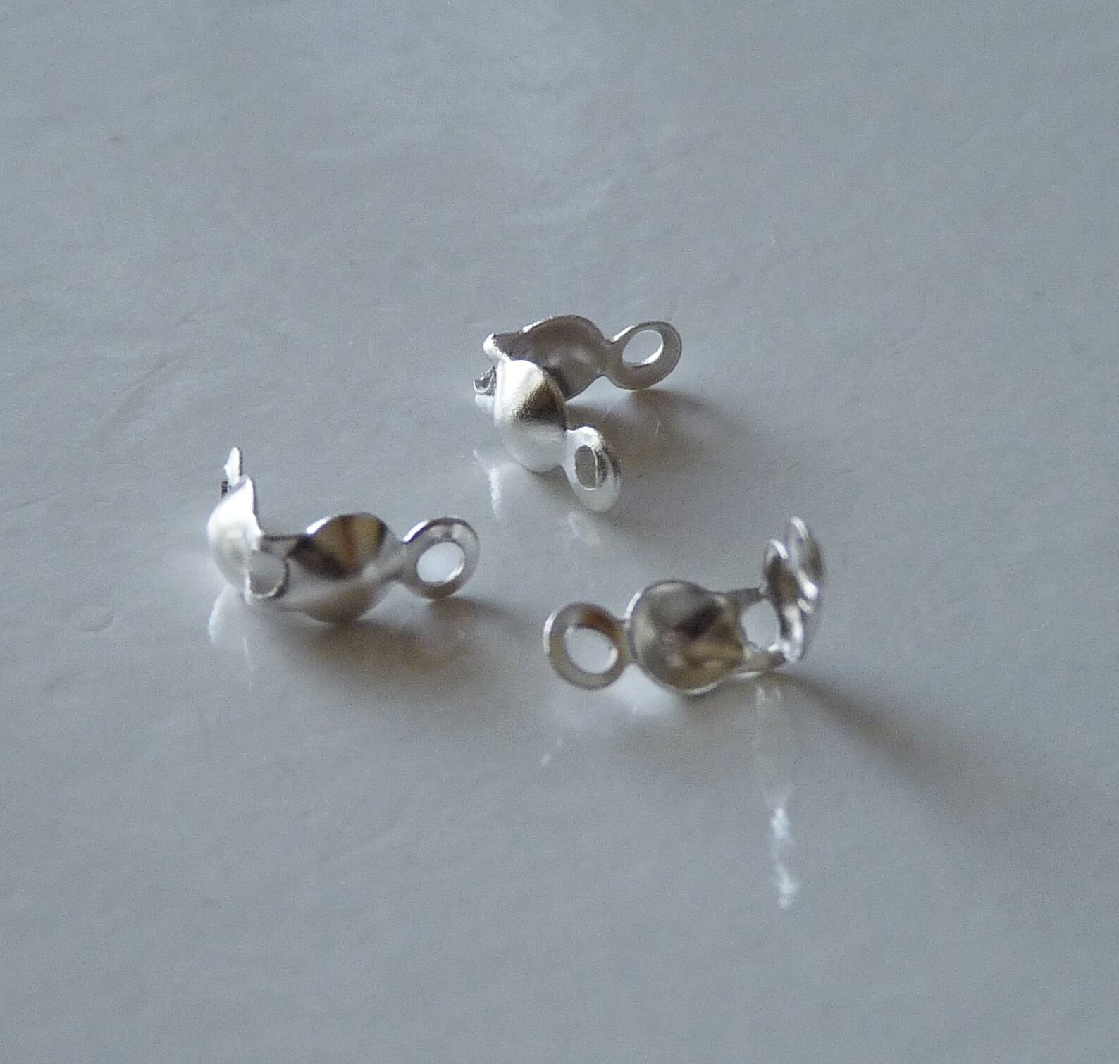 20/50/100x Crimp End Caps Silver Color Bead Tips Clamshell - Etsy