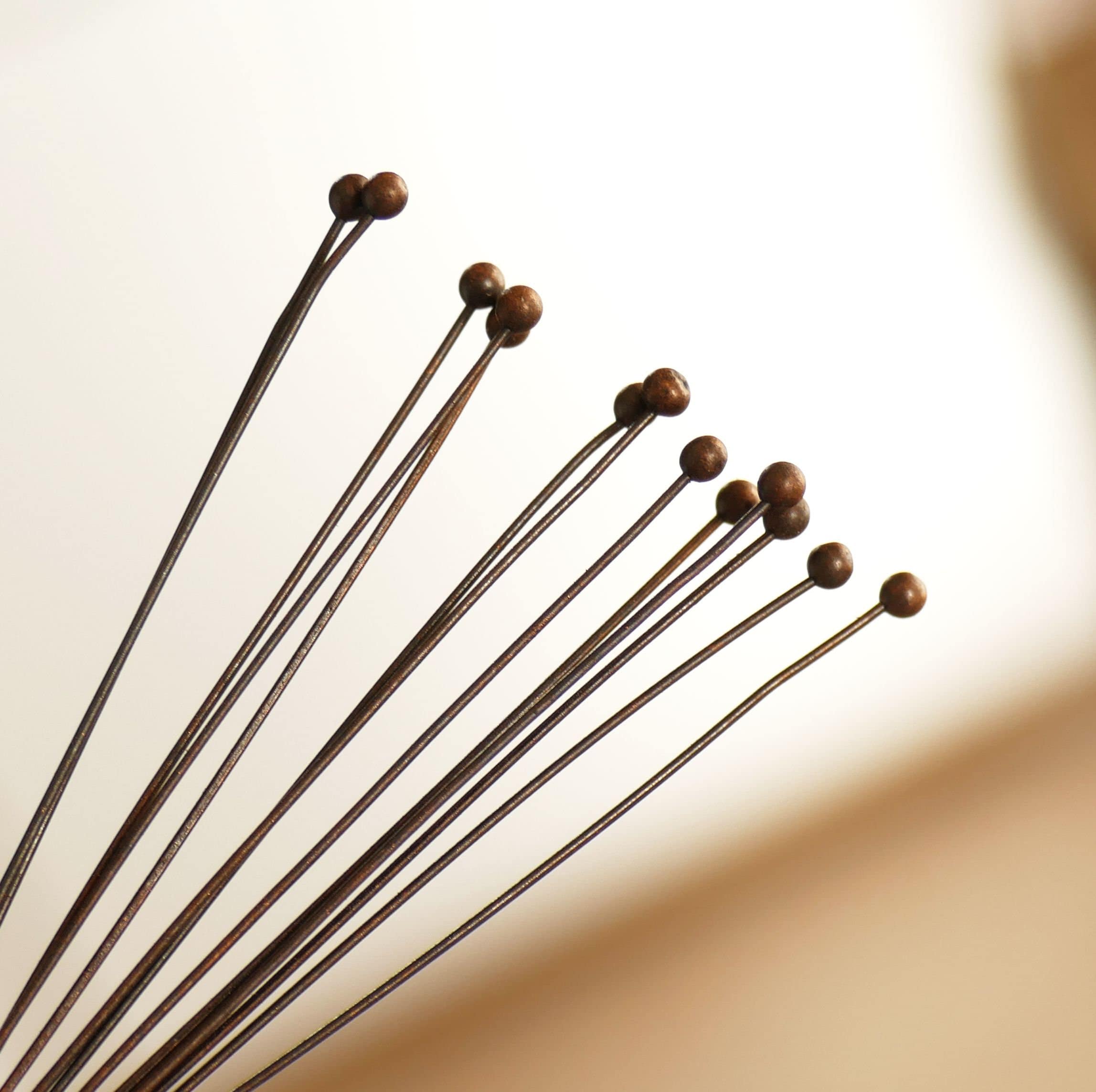 20/50x Copper 2" Long Ball Head Pins, Antique Copper Tone Ball Pins for ...
