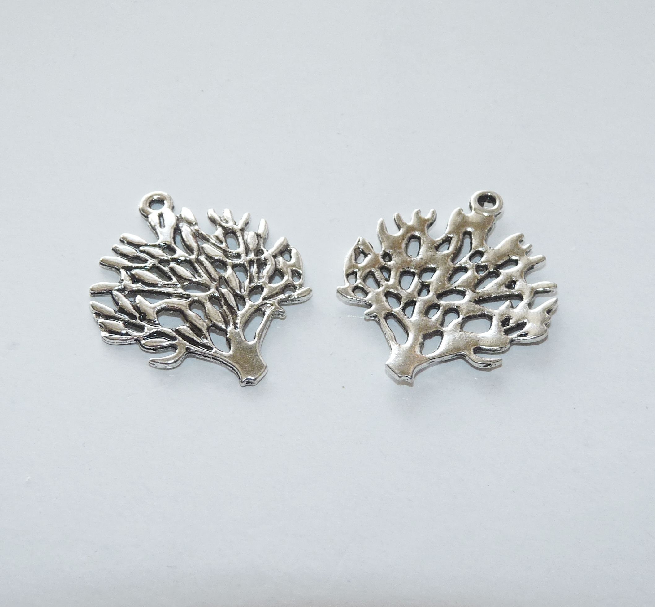 4x Tree of Life Charms Life-tree Charms Antiqued Silver Tone | Etsy